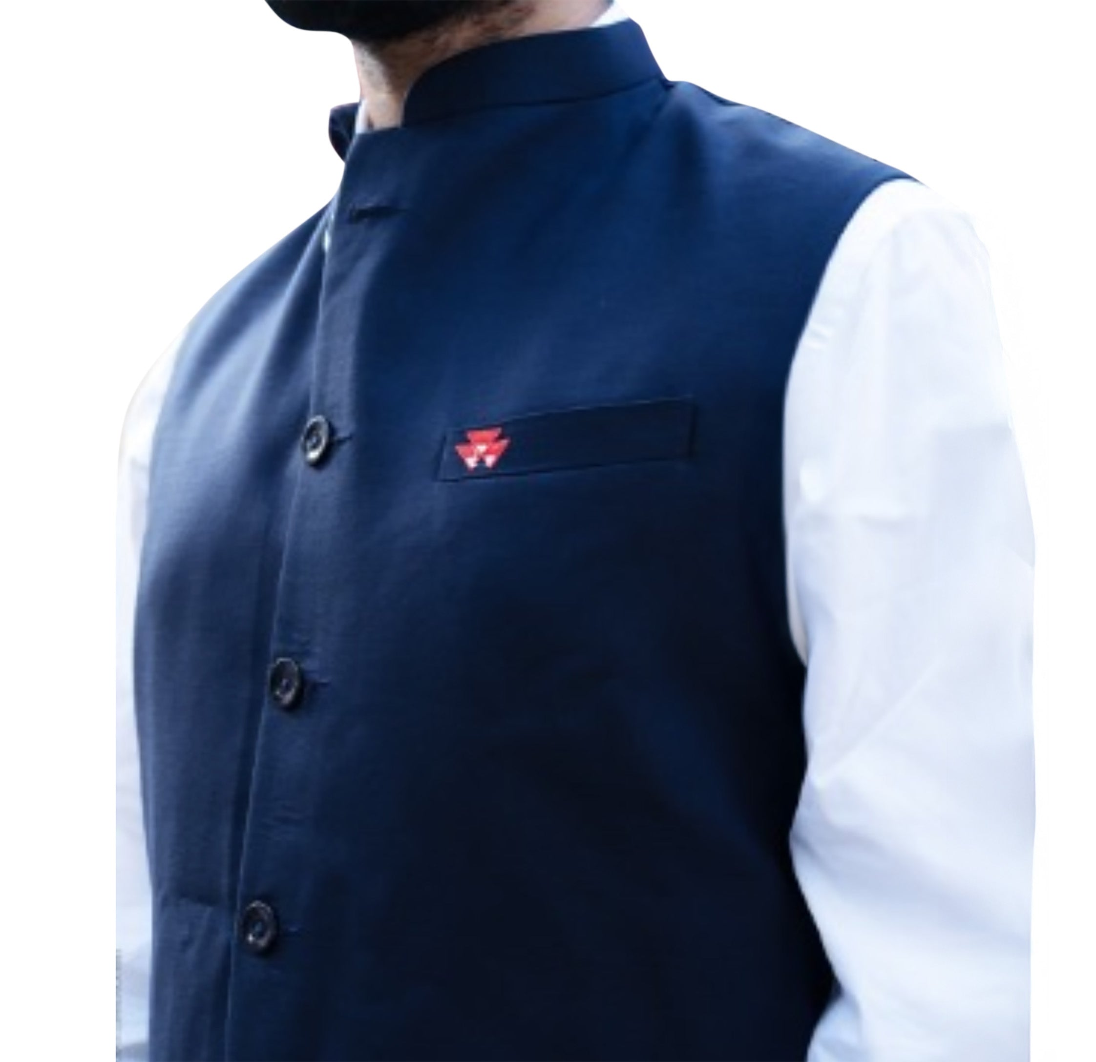 Navy Blue Indian Formal Jacket - TAFE Tribe Merchandise
