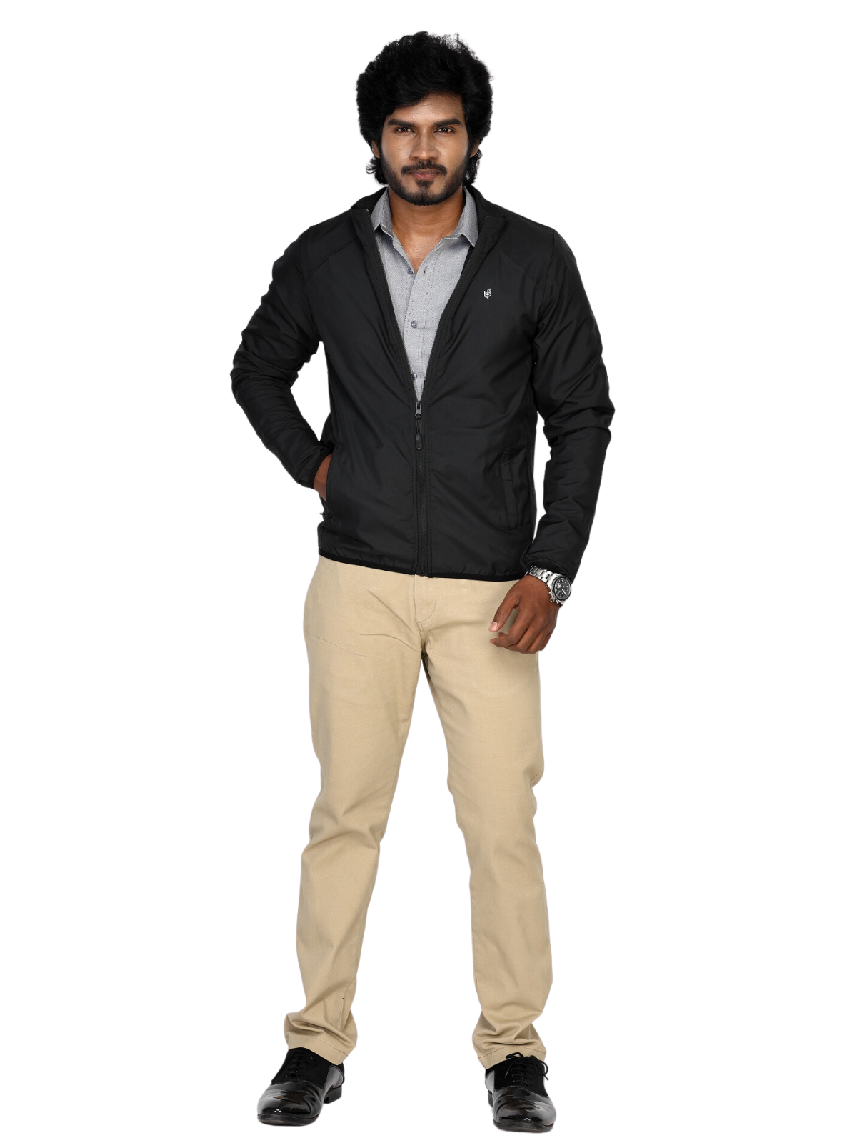 Jet Black Windcheater